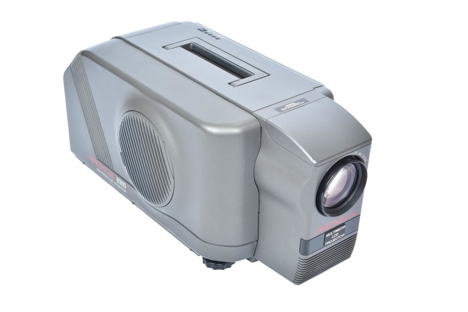 Proxima Model 8300 LCD video projector with plastic case - Snellings Museum