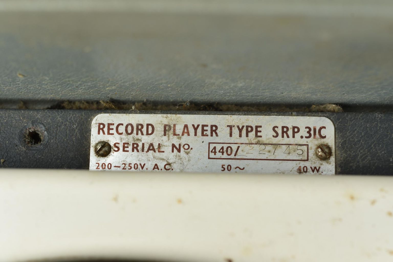 Bush SRP 31C record player with Garrard 210 deck - Snellings Museum