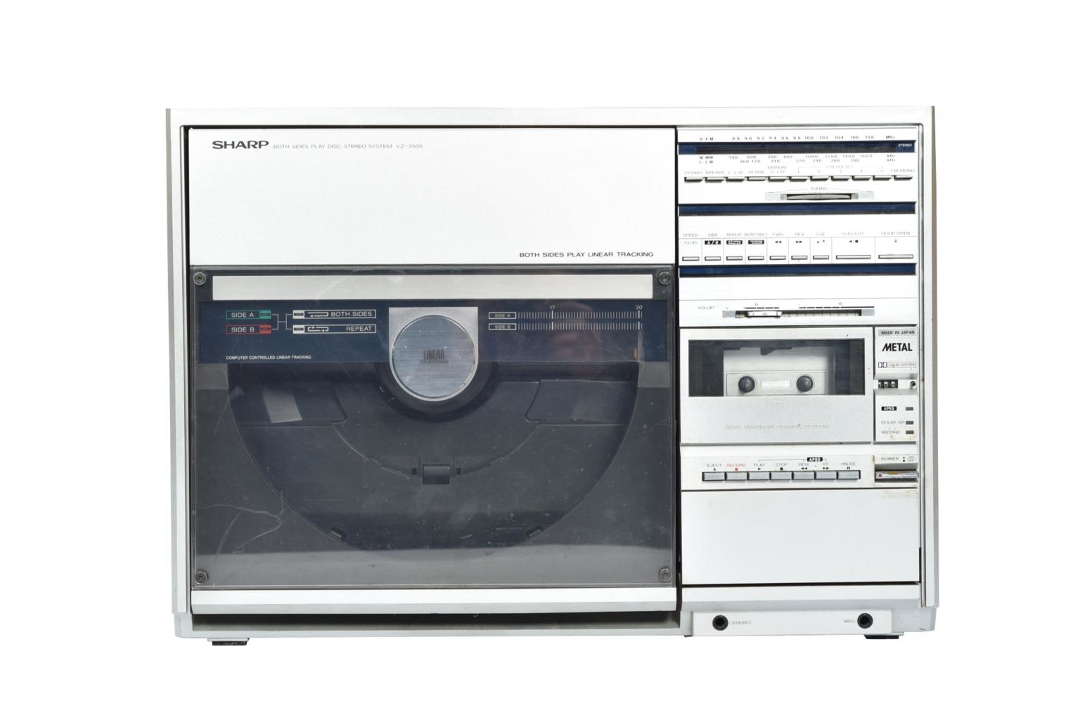 Sharp VZ 3500 music centre with linear tracking record player ...