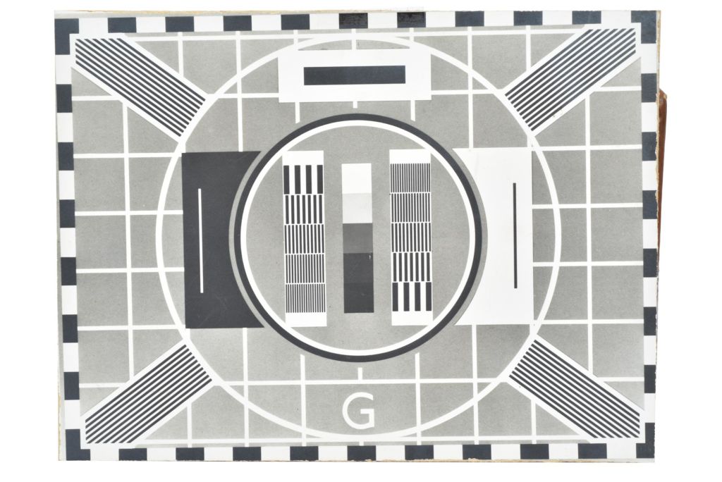 Nine different television test cards - Snellings Museum